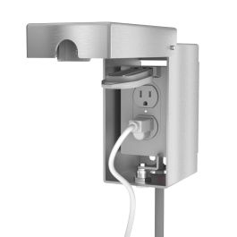 Stainless Steel 1 Gang Outlet Lockable Electrical Box | Vandal Stop ...
